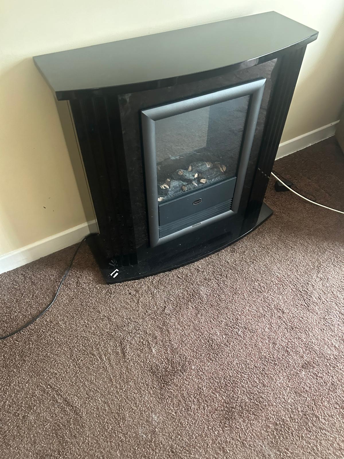 Dimplex electric log effect fire with black marble effect surround 31 ...